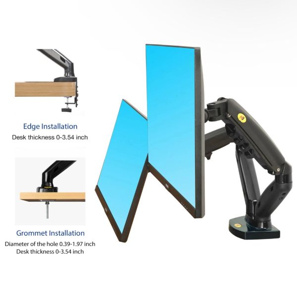 NB North Bayou NB F160 17"-27" Dual Monitor Arm - PS-Technology ...