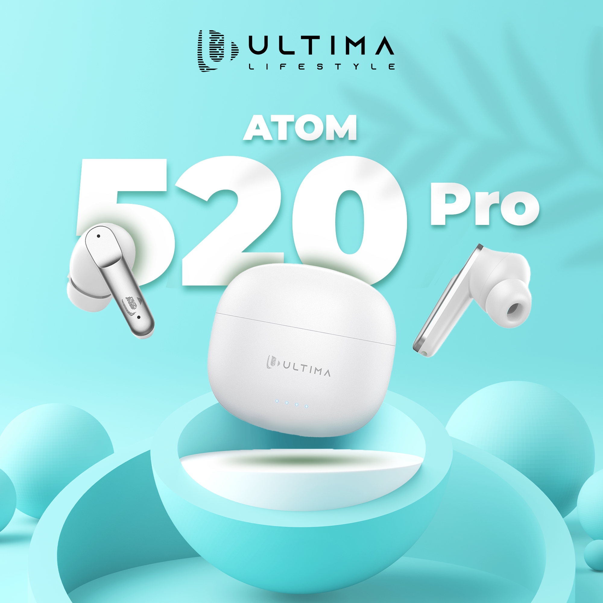 Ultima Atom 520 Pro Earbuds With 45Hrs Playtime| Game Mode(60ms)| Quad ...