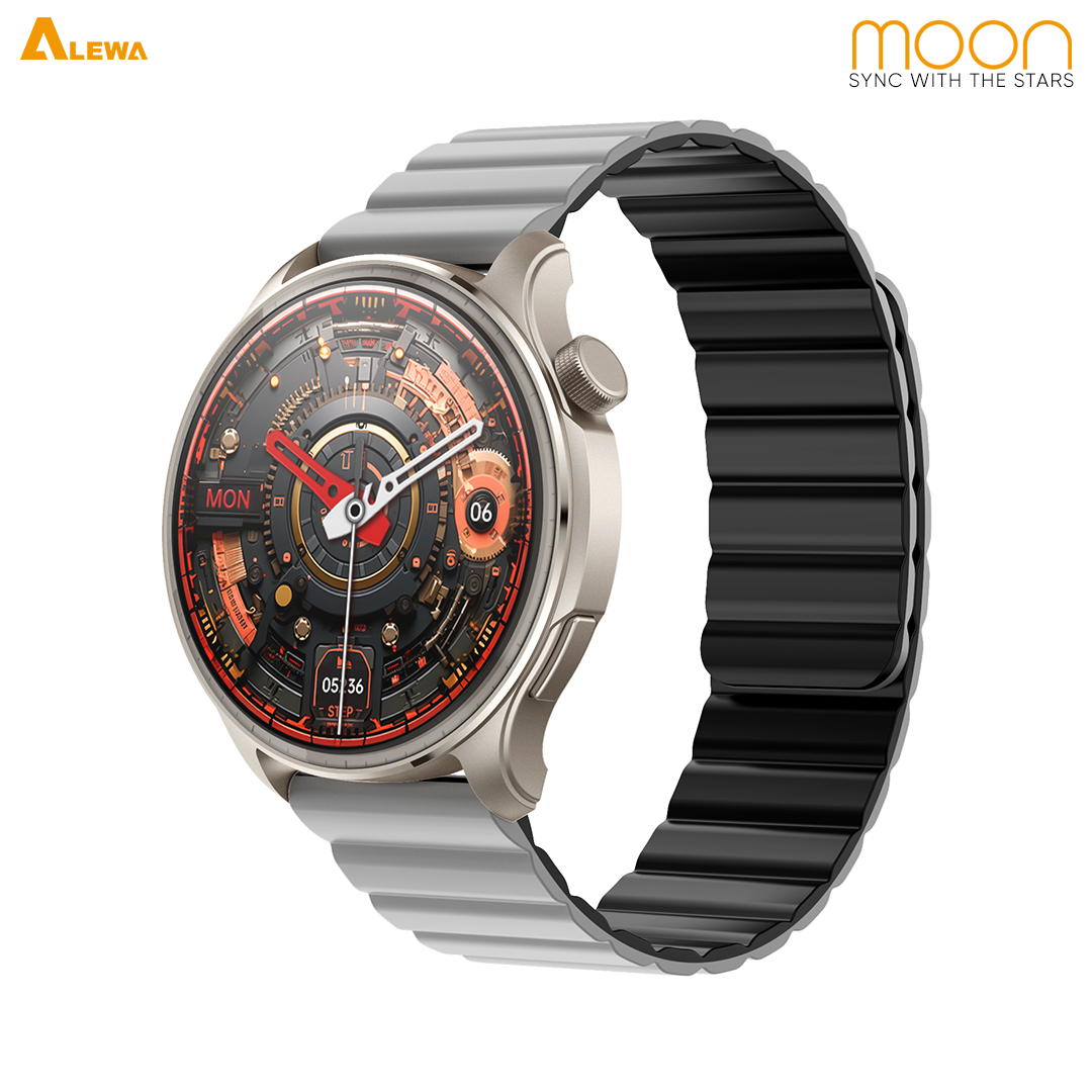 Alewa Moon Amoled Round Metallic Smartwatch | 5.3 BT Call | 3ATM ...