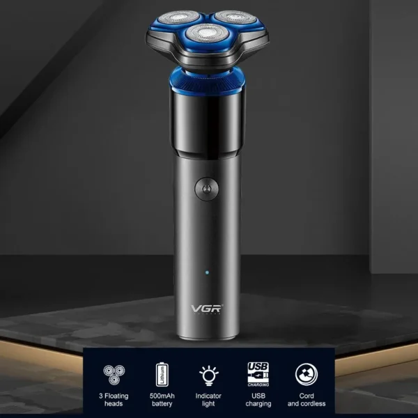VGR V-325 Premium Cordless Rechargeable IPX6 Fully Waterproof 3 Head ...