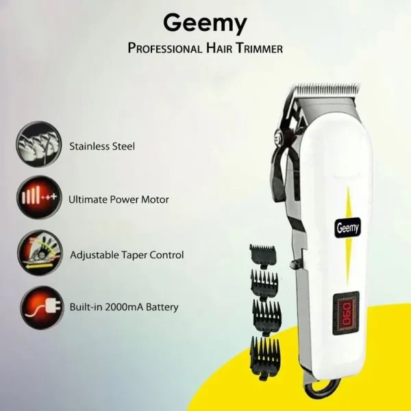 Geemy Gm-6008 Professional Hair Clipper Trimmer - Rechargeable - PS ...