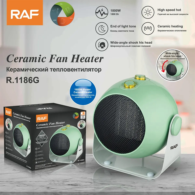 RAF 1186 1800 W Ceramic Fan Heater - PS-Technology Shopping In Nepal