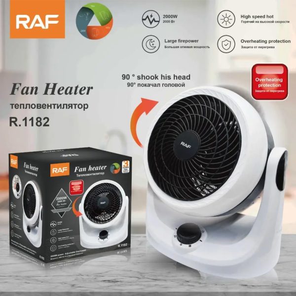 RAF R.1182, Electric Fan Heater 2000W - PS-Technology Shopping In Nepal